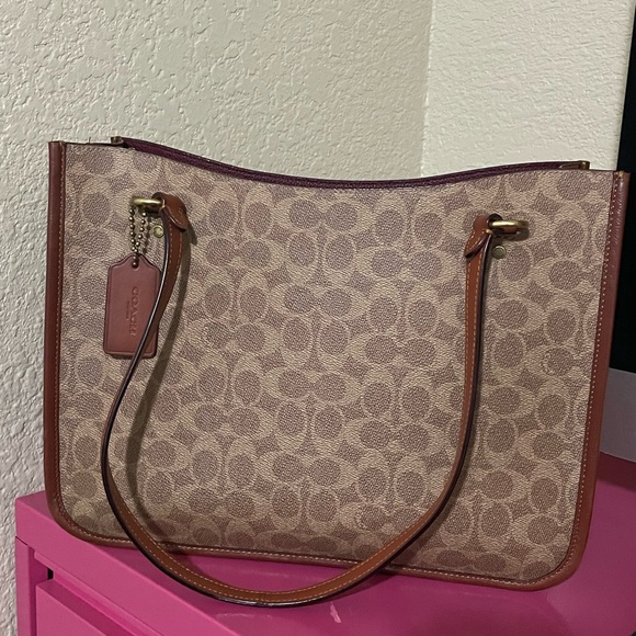 Coach | Bags | Coach C259 Tyler Carryall In Signature Canvas Tan Rust ...